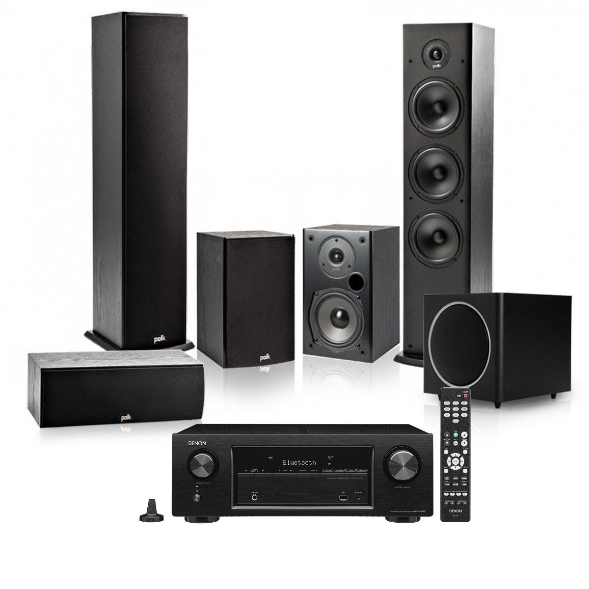 Denon AVR-X 540 BT ve Polk Audio T Serisi 5.1 Sinema Sistemi | Sinema ...